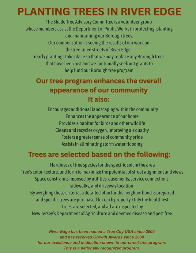 Borough of River Edge New Jersey Bergen County - Shade Tree Advisory ...